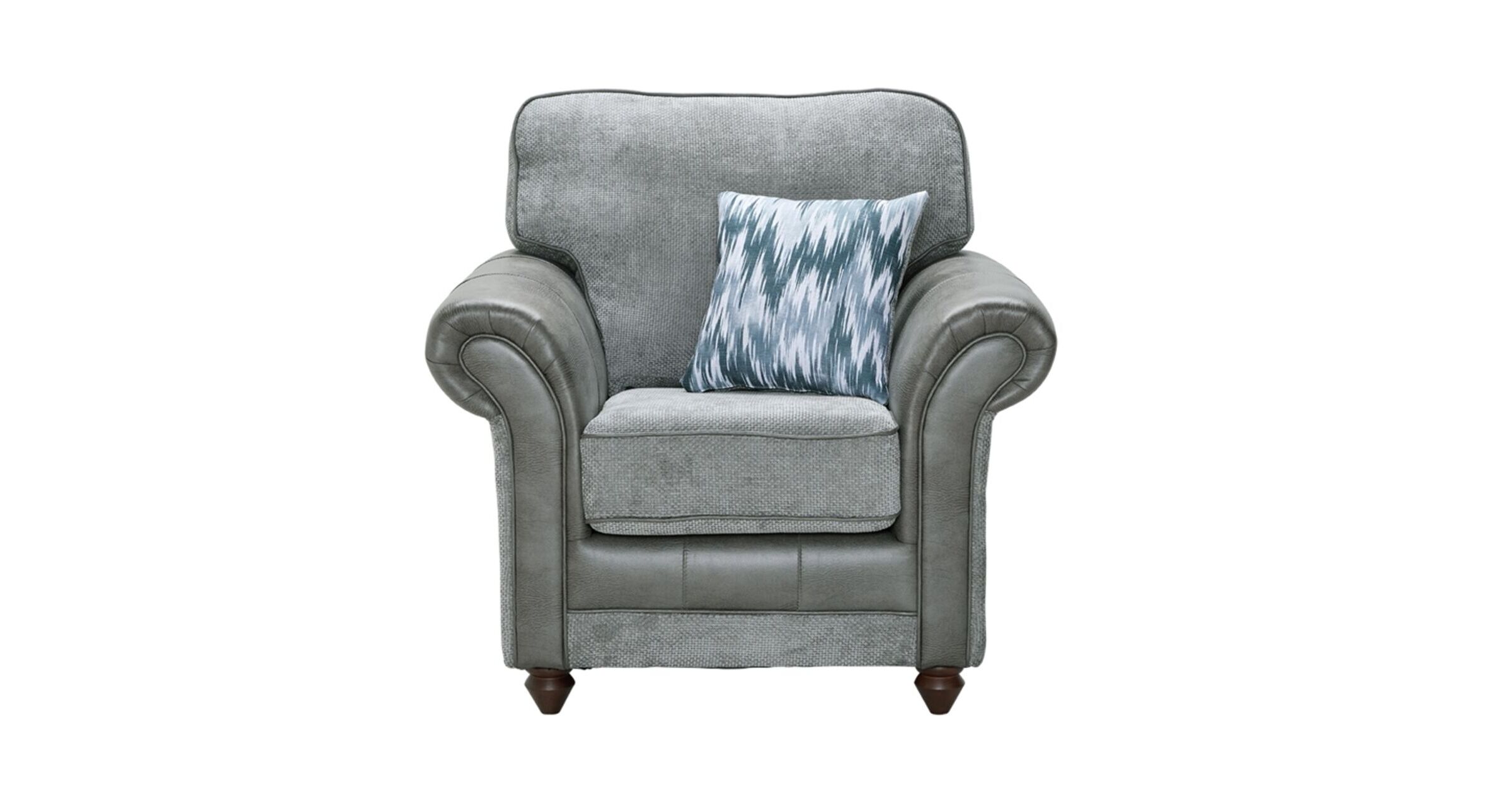 Blackburn Fabric Armchair In Rutland Grey | Designer Sofas4u